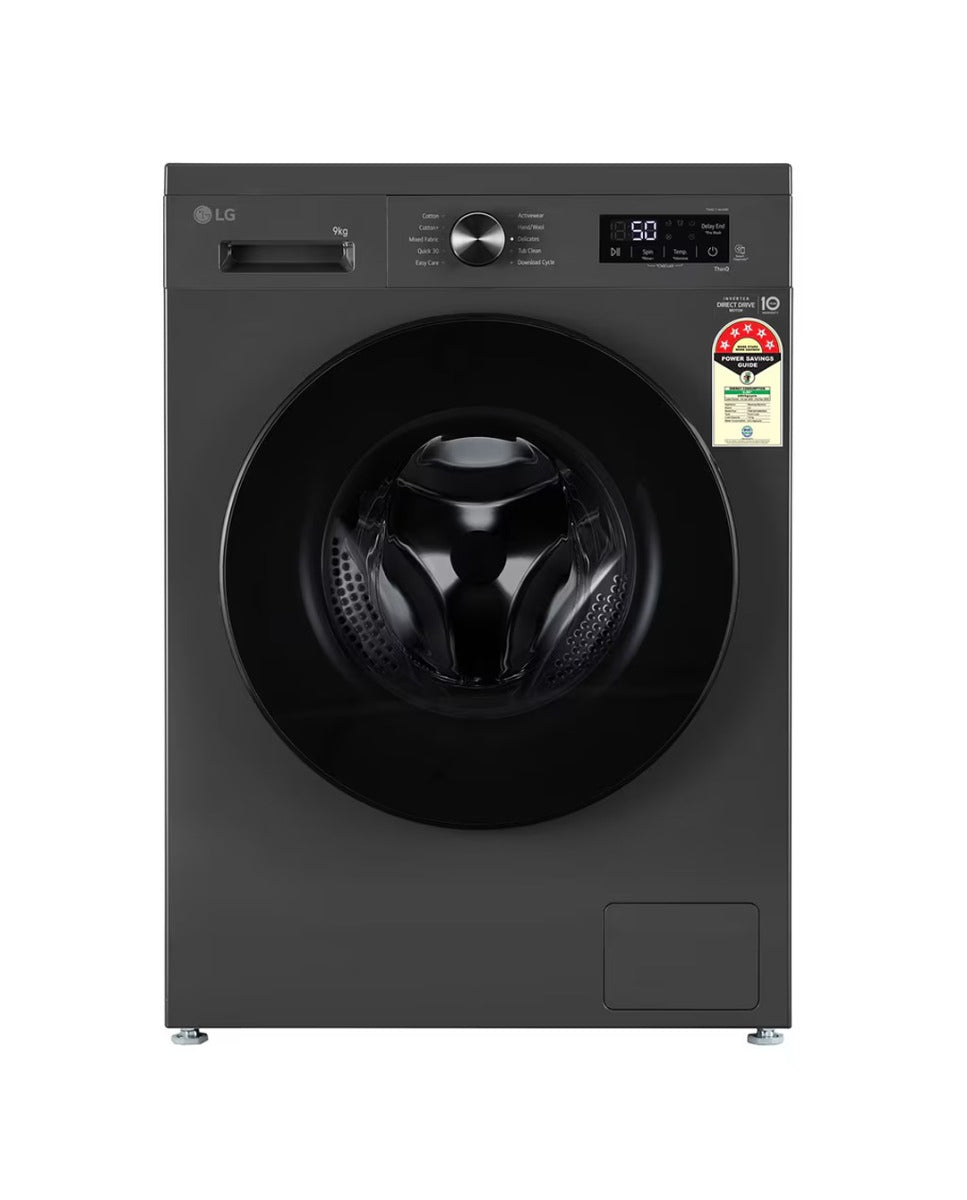 LG 9KG Front Load Washing Machine, Inverter Direct Drive, Middle Black ...