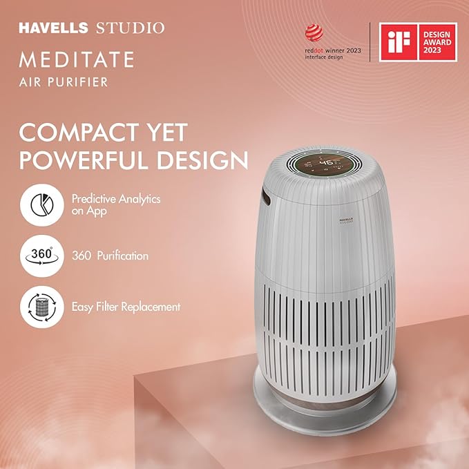 Havells Studio Meditate AP 250 Air purifier with SpaceTech Air Purific Electronic Paradise
