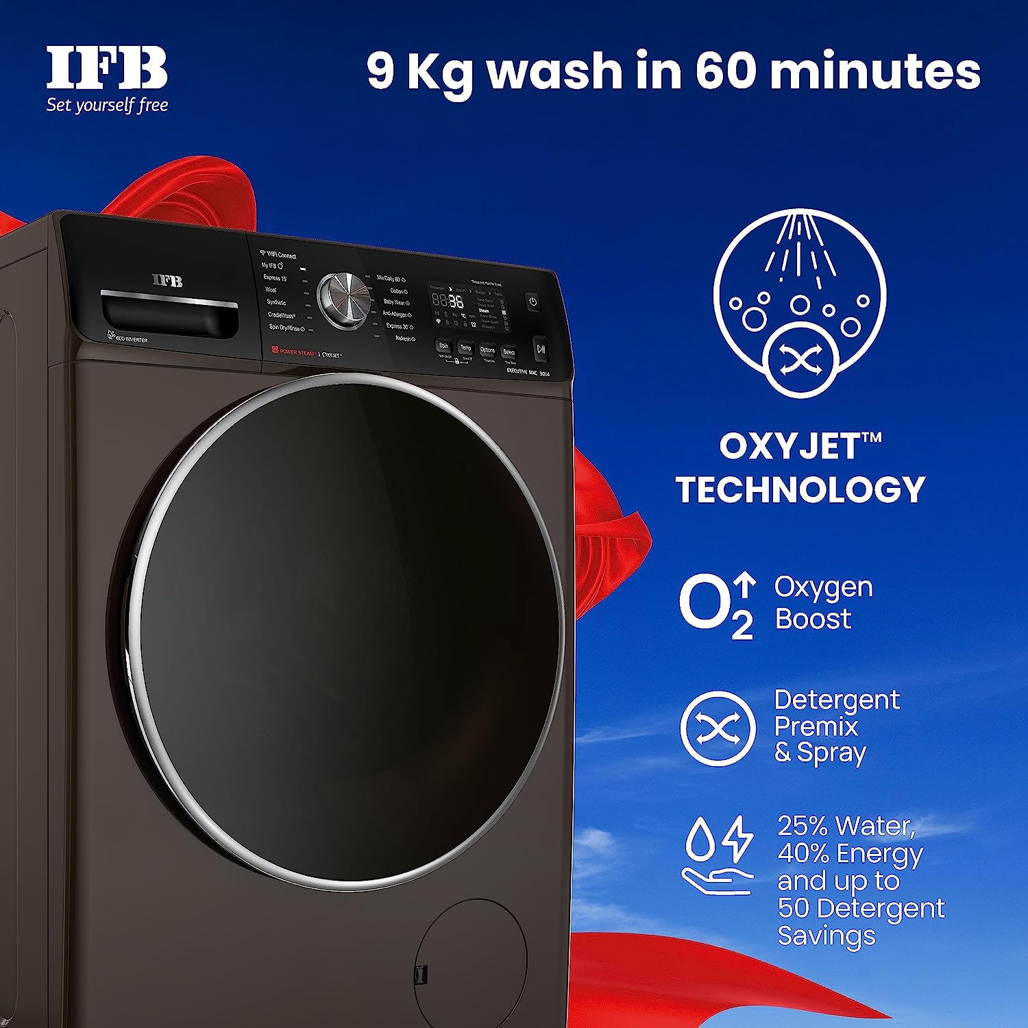 IFB 9 Kg 5 Star Eco Inverter Fully Automatic Front Load Washing Machin Electronic Paradise