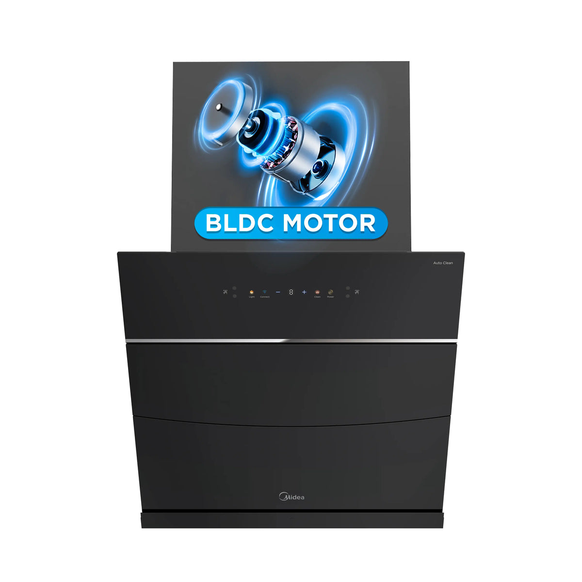 Midea Kitchen Chimney with 1800 m3/hr air suction, Slant, BLDC Motor ...