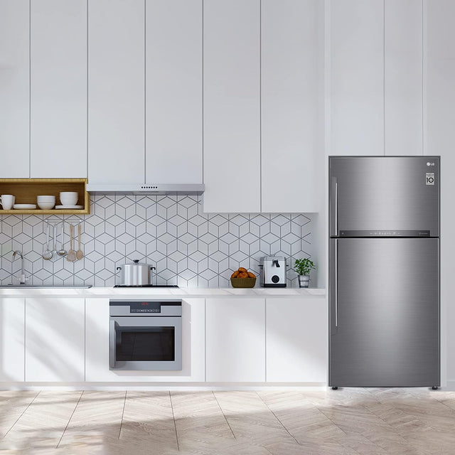 LG 592L 1 Star Frost-Free Double Door Fridge (Platinum Silver) REF GR ...
