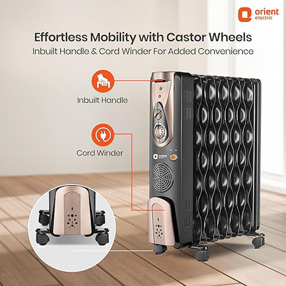 Orient Electric 11 Fin Oil Heater: 2900W, with Fan ORIENT – Electronic ...